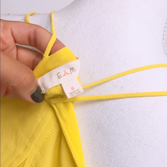 Tops | Yellow Cute Summer Flowy Tank Blouse | Poshmark